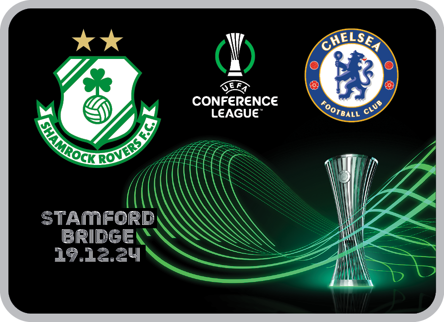 Chelsea vs Shamrock Rovers Pin Badge – Shamrock Rovers FC